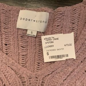 Paper Crane | Sweaters | Nwt Paper Crane Distressed Sweater Size Small ...